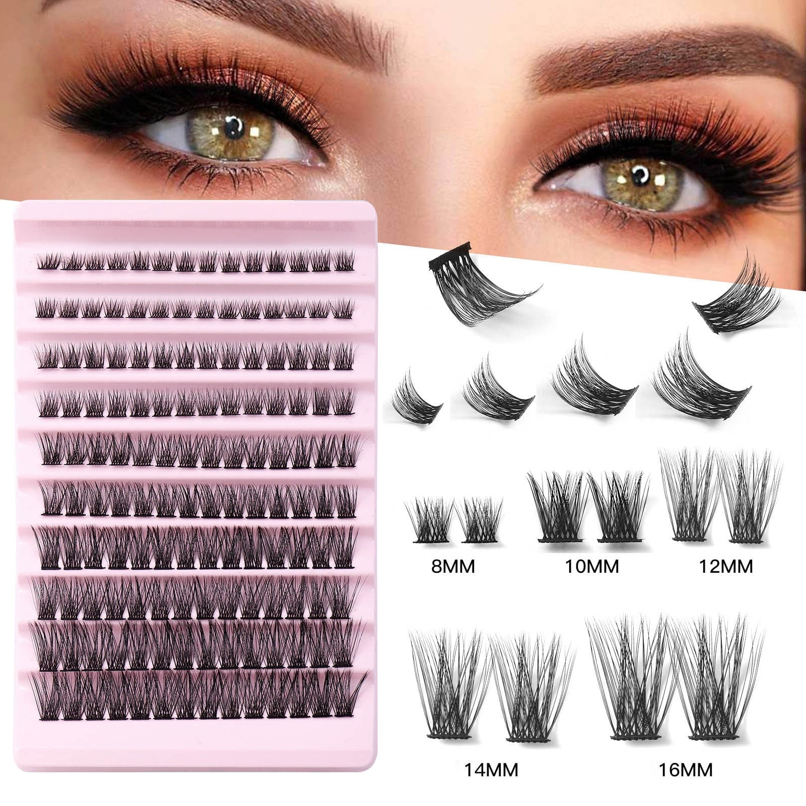 Wispy Lash Extension Clusters DIY Eyelash Extensions 140Pcs Natural ...