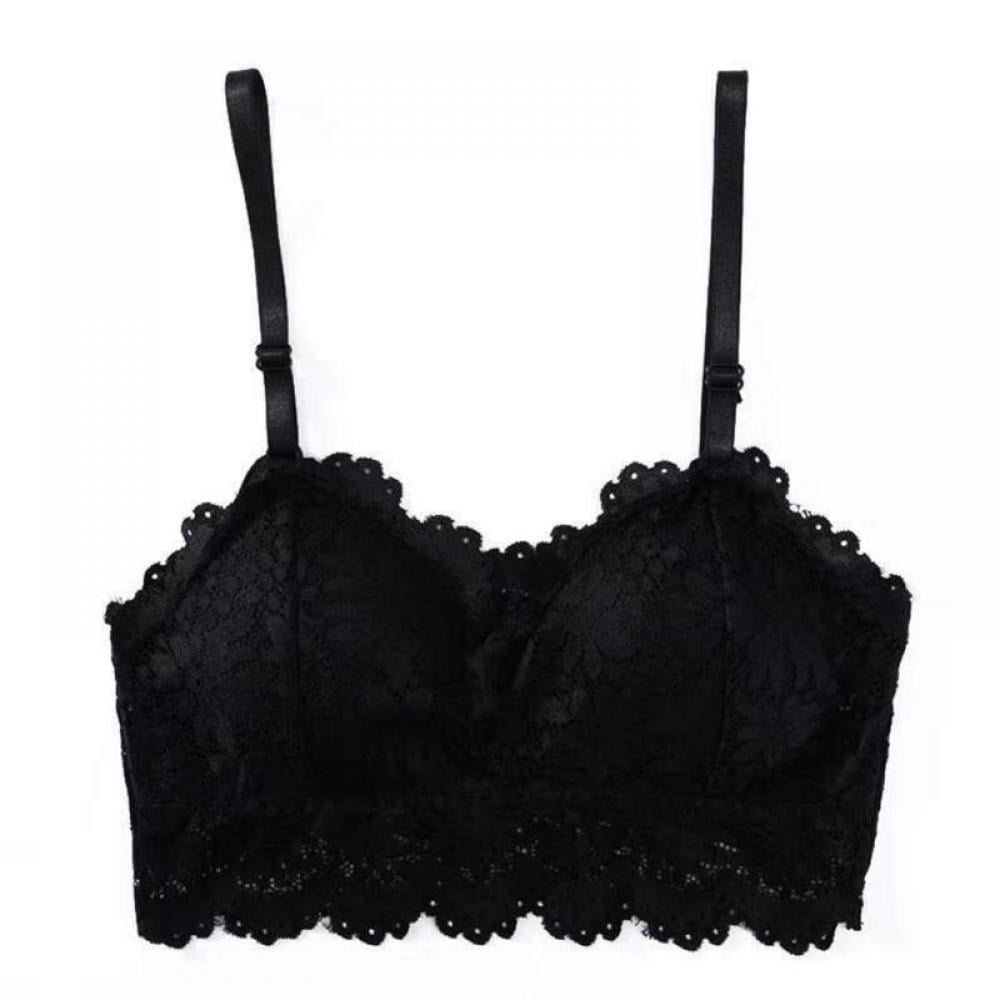 Wisremt Breathable Beautiful-Back Lace Bra Soft Wireless Brassiere ...