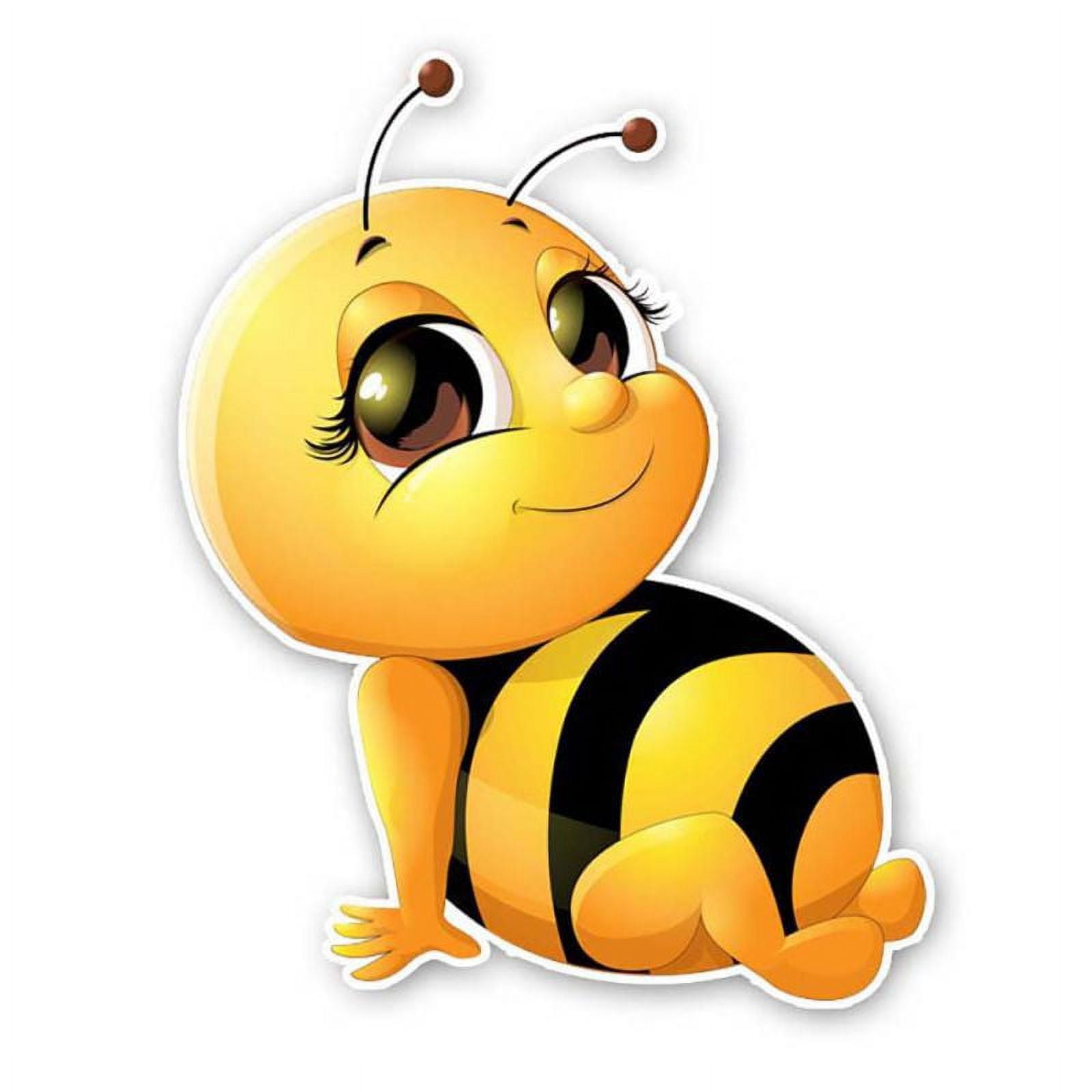 Wisremt Creative Funny Cartoon Decal Smile Bee Car Big Eyes Sticker bee ...