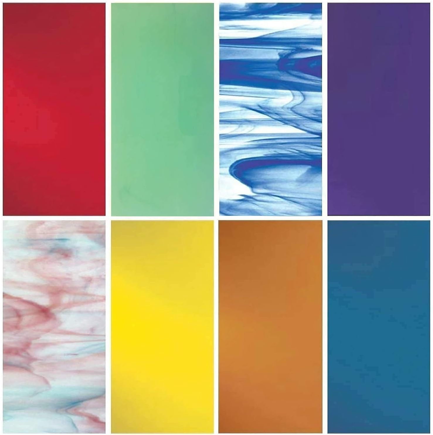 Wissmach/Spectrum System 96 Assorted Fusible Glass Pack 10 Sheets - COE 96 - Walmart.com