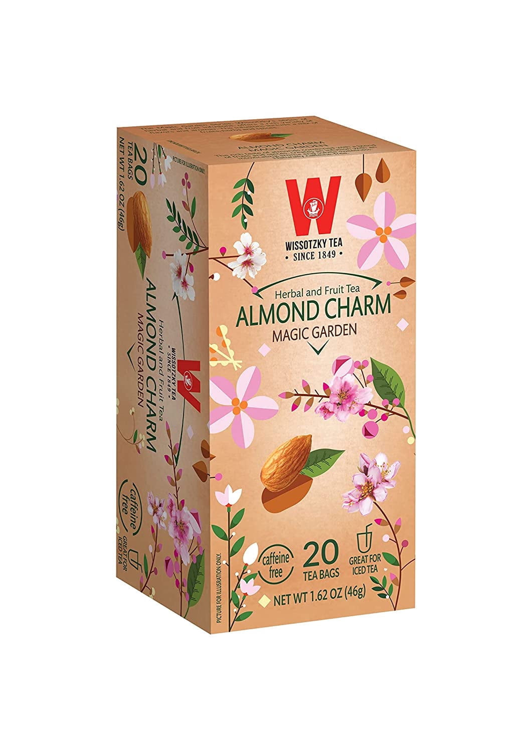 Wissotzky Almond Charm Tea 20 Tea Bags Infused With Fruit and Herbal ...