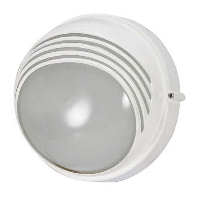 Wistaria Lighting Lighting Round Hood Wall Sconce in Semi Gloss White ...