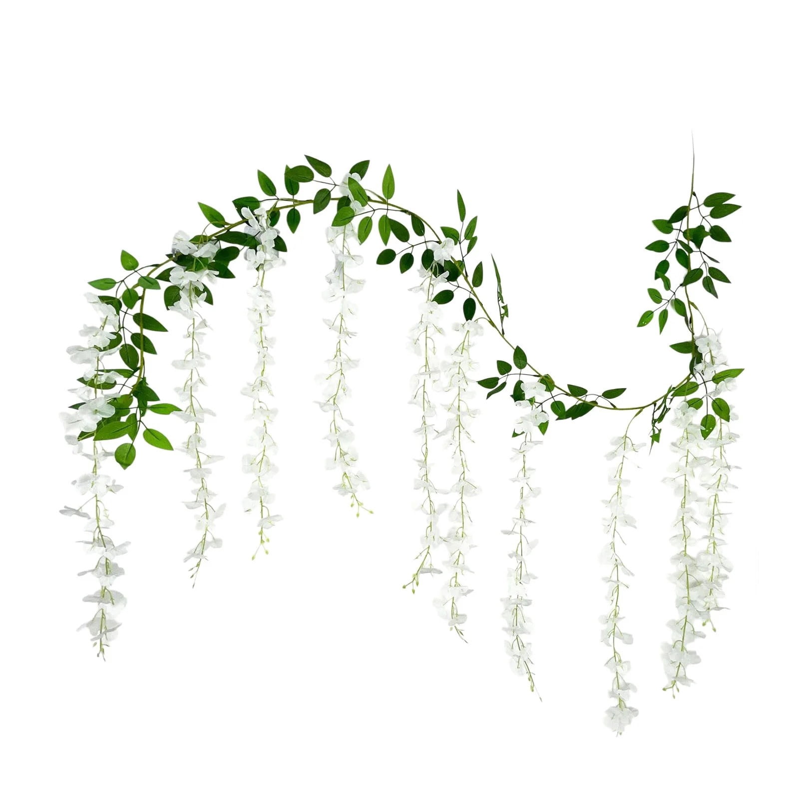 Wisteria Flower Vines Garland 6.56 Ft Artificial Silk Flowers - Hanging ...