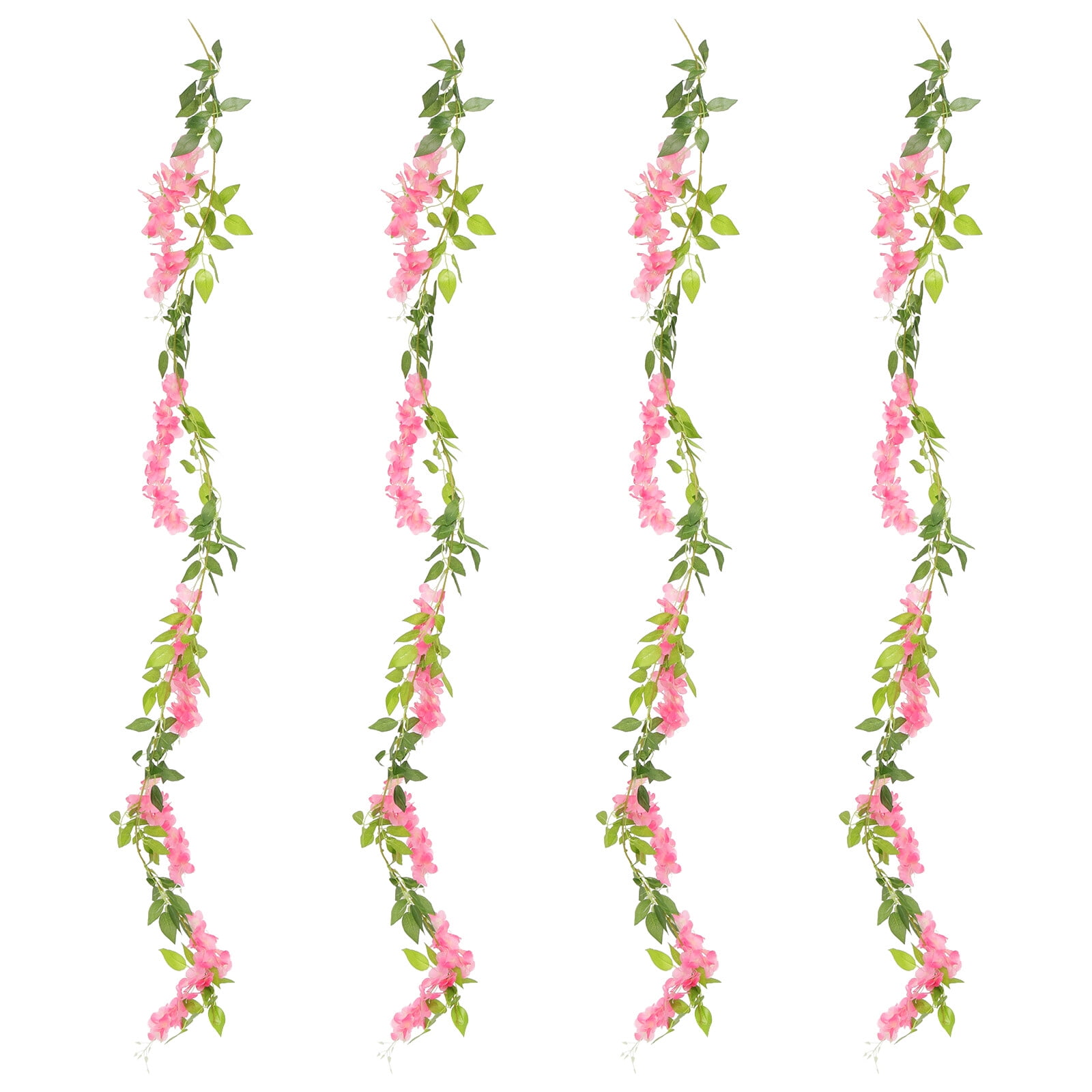 HOMEMAXS Pink Artificial Wisteria Garland for Decor Silk Flowers with ...