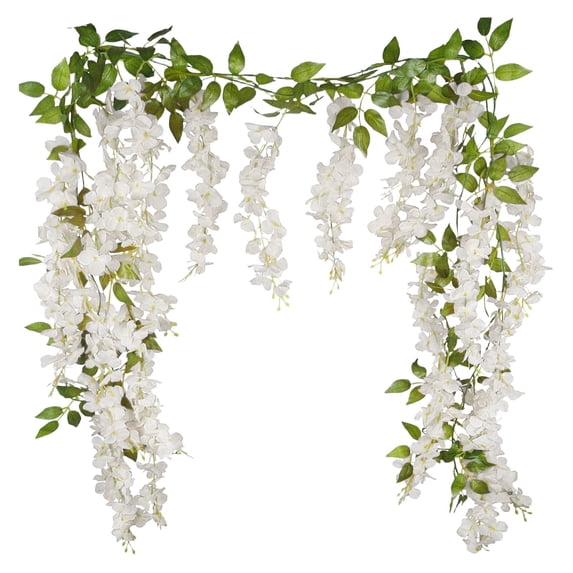 Wisteria Hanging Flowers, Artificial Hanging Flowers, Silk Wisteria ...