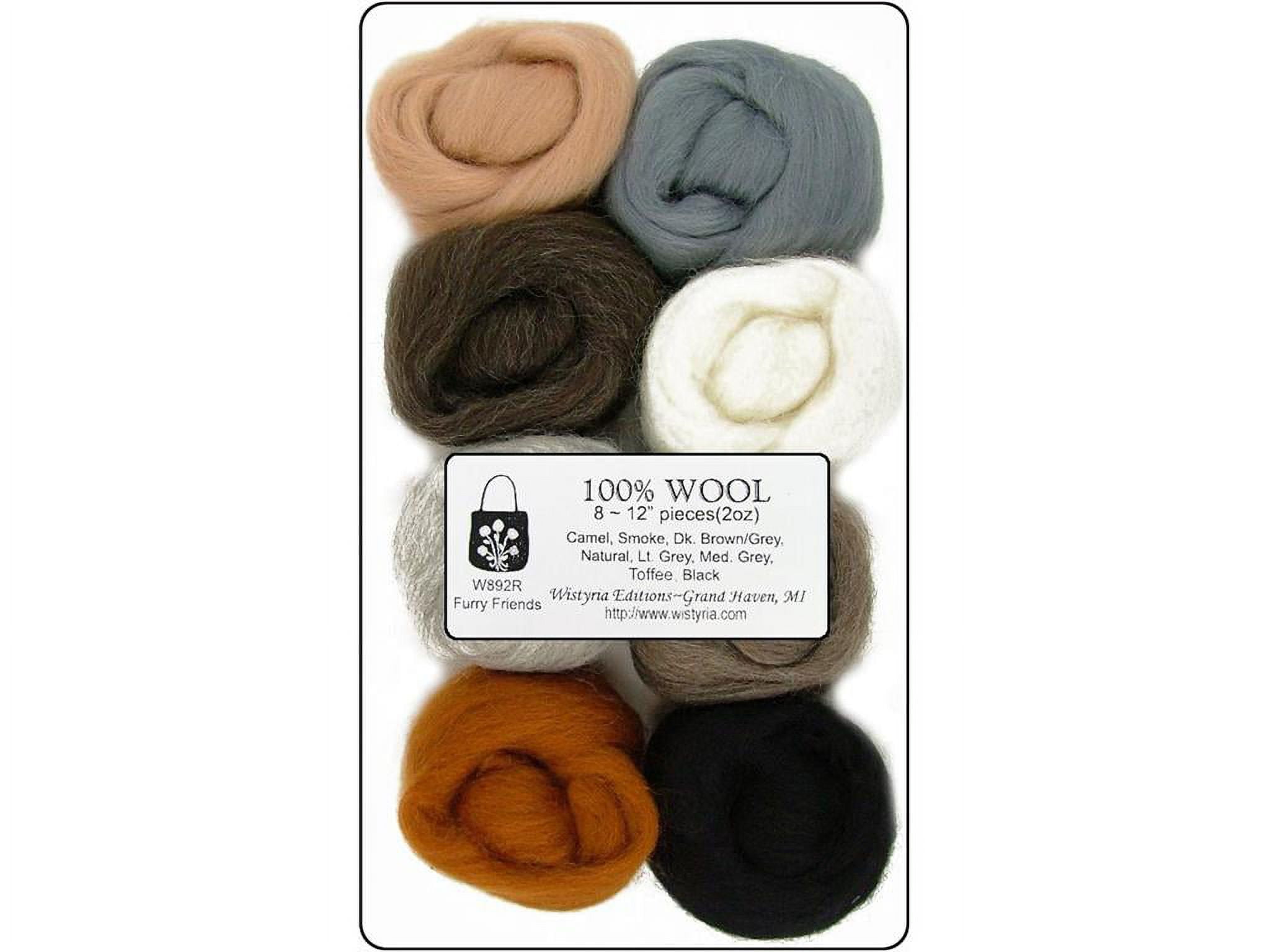 Wistyria Editions 100% Wool Roving Furry Friend8pc - Walmart.com