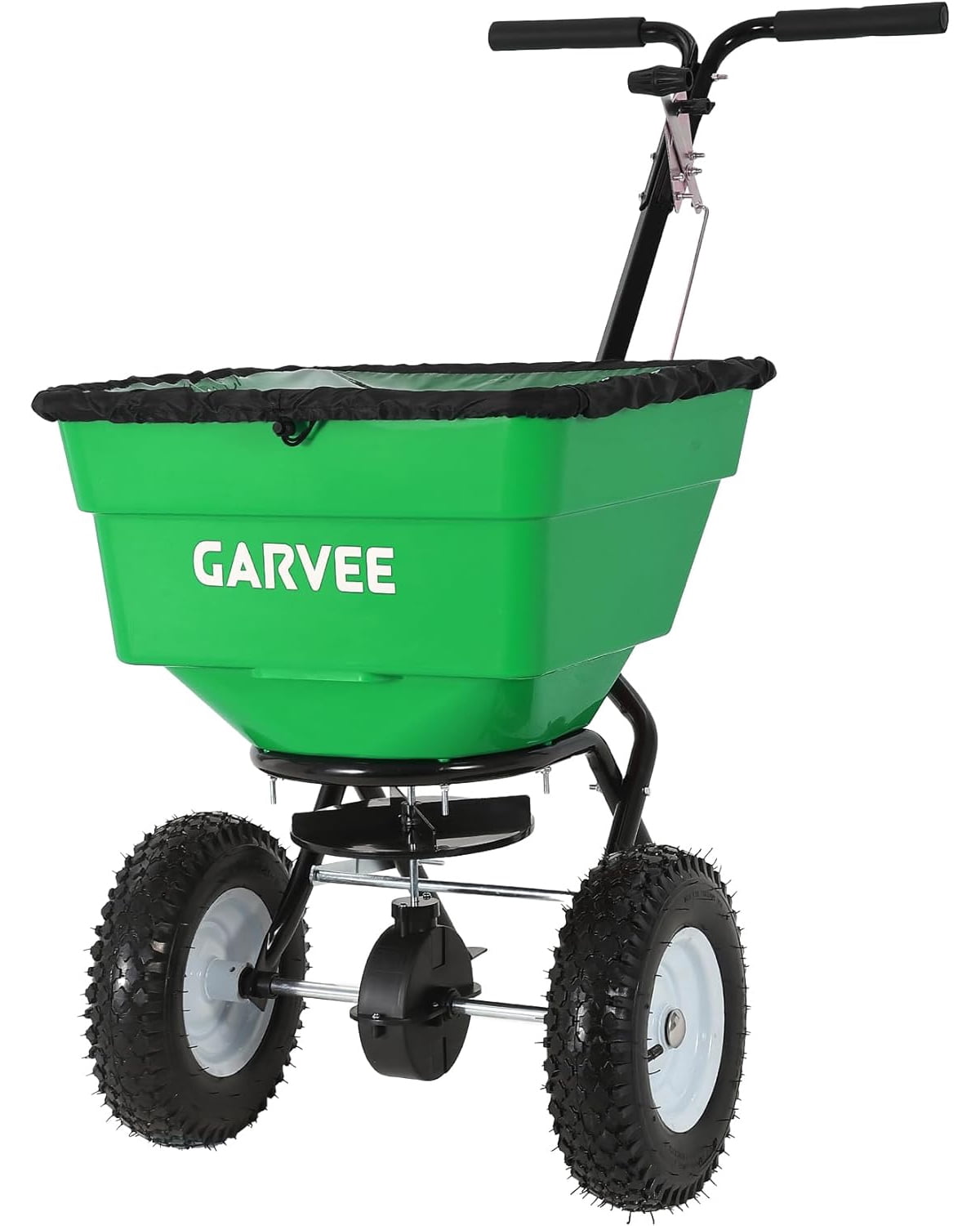 Wisykoke 100 LBS Push Broadcast Spreader, 12FT Spreading Width, 13" All ...