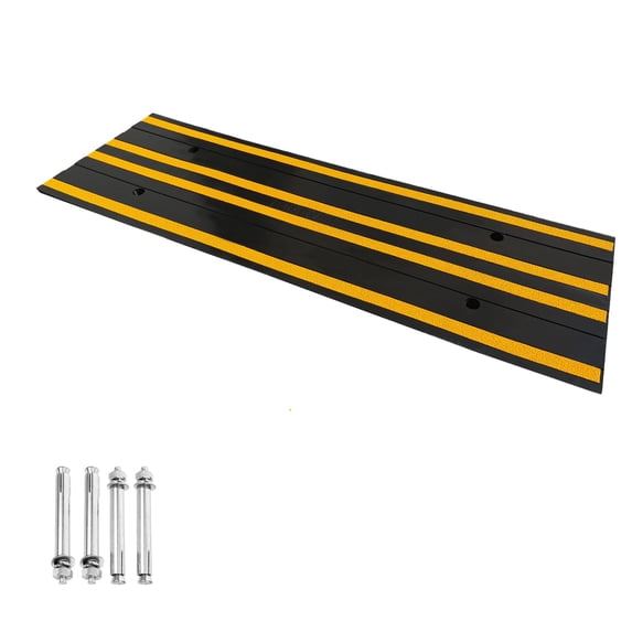 Wisykoke 48" Car Driveway Rubber Curb Ramp 1 Pack, 33000 LBS Heavy Duty ...
