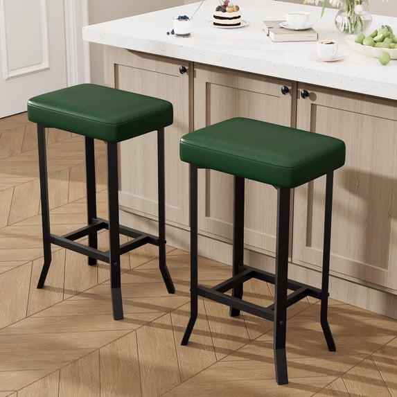 Wisykoke Bar Stools Set, 24" Counter Height Bar Stools, Upholstered ...