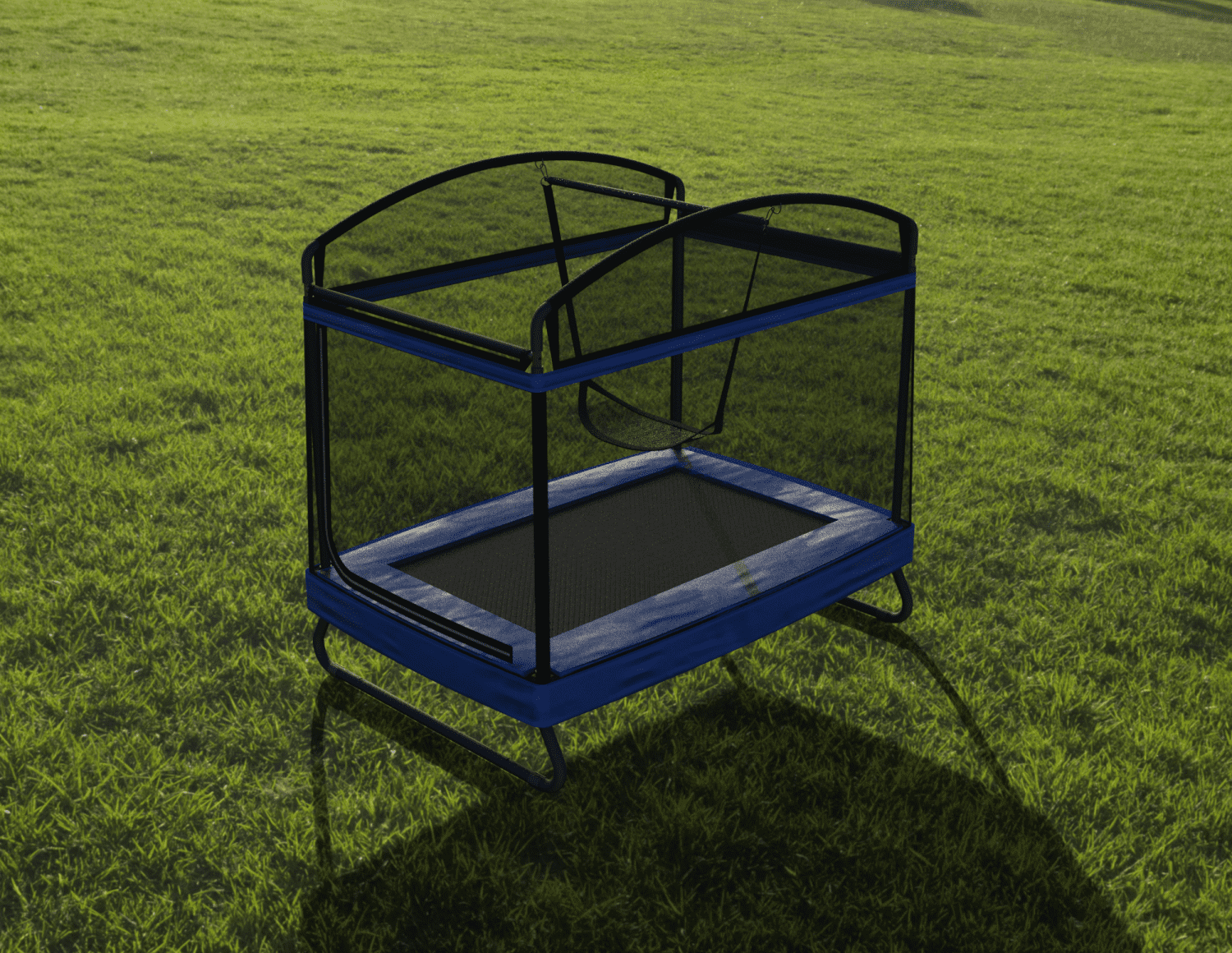 Witaxima 4x6ft Outdoor Square Trampoline for Kids & Adults, Rectangular ...