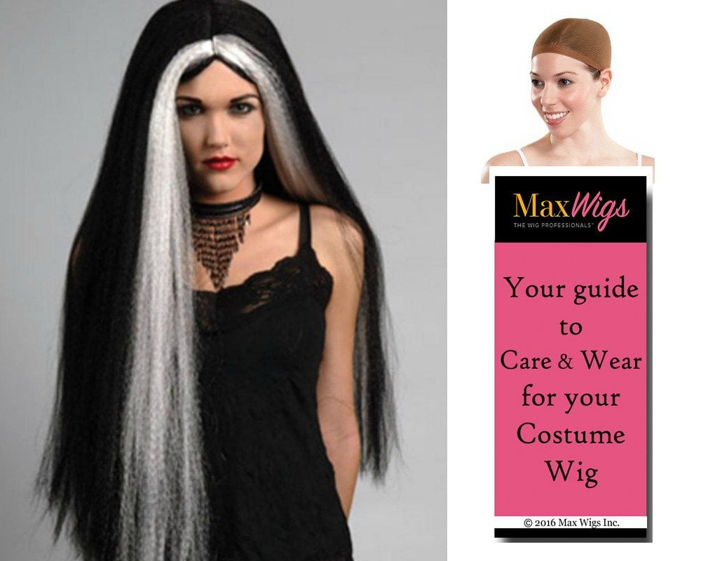 Witch 30 Inch color BLACK - Enigma Wigs Long Hippie Vampire Cosplay ...