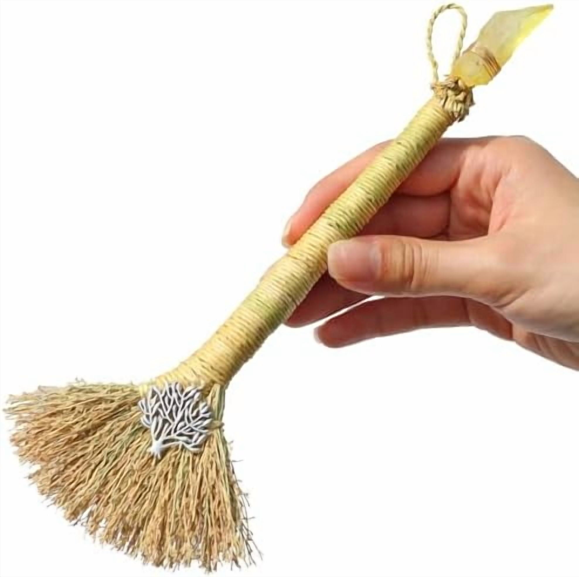 Witch Altar Mini Broom with Crystal and Tree of Life Decor - Wiccan ...