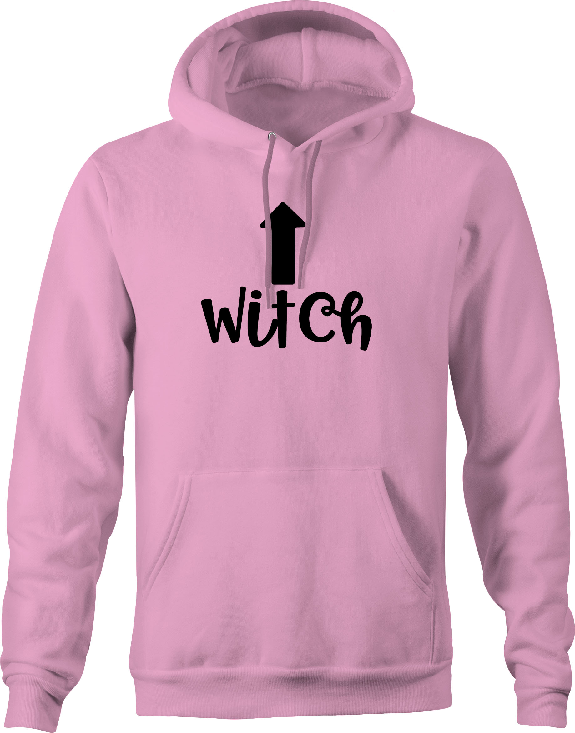 Witch Arrow Up Me Funny Magic Spells Broom Occult Power Light Pink ...