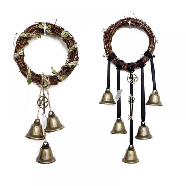 Witch Bells Door Knob Hanger Witchcraft Decor Wind Chimes Handmade ...