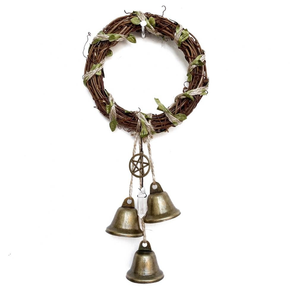 Witch Bells Protection Door Hanger, Handmade Witch Bells Wreath, Magic ...