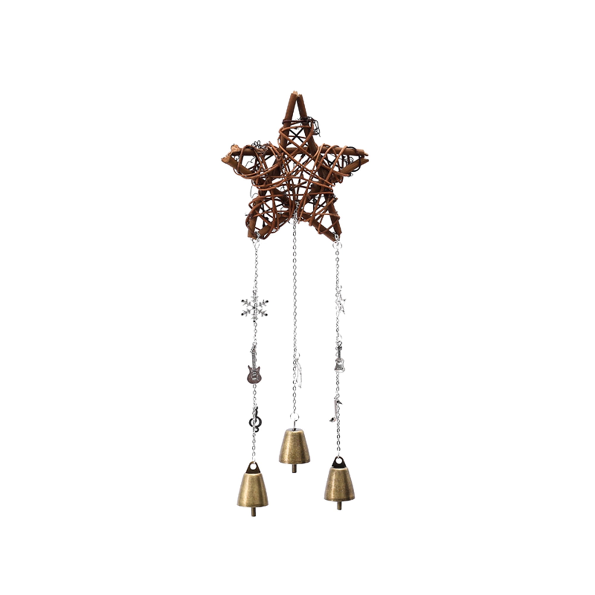 Witch Bells Protection Door Hangers Rattan Witch Wind Chimes Wreath ...