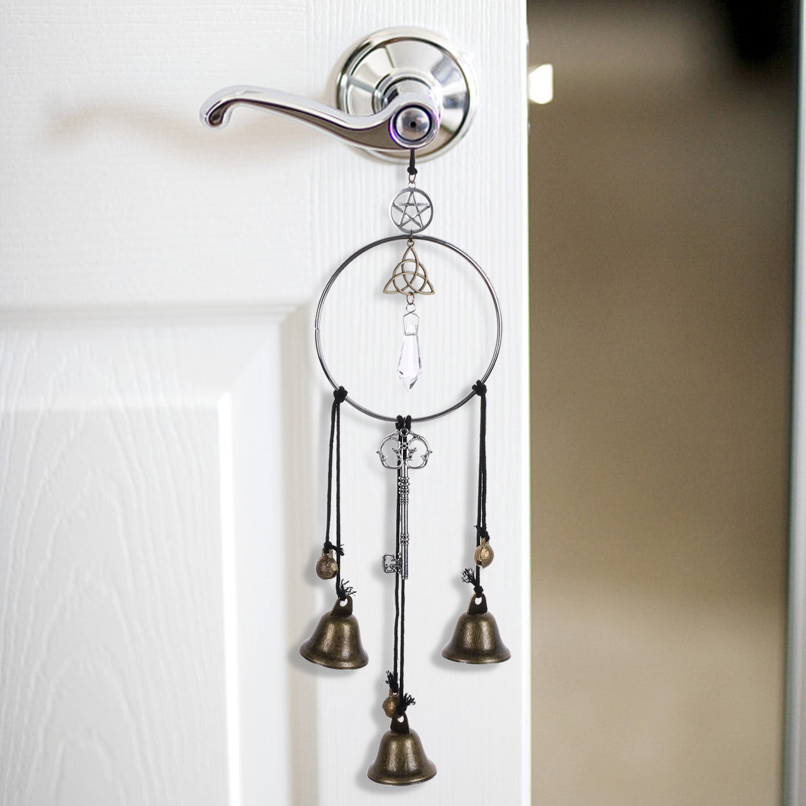 Witch Bells Protection For Door Knob Hanger Wind Chimes Witchy Clear ...