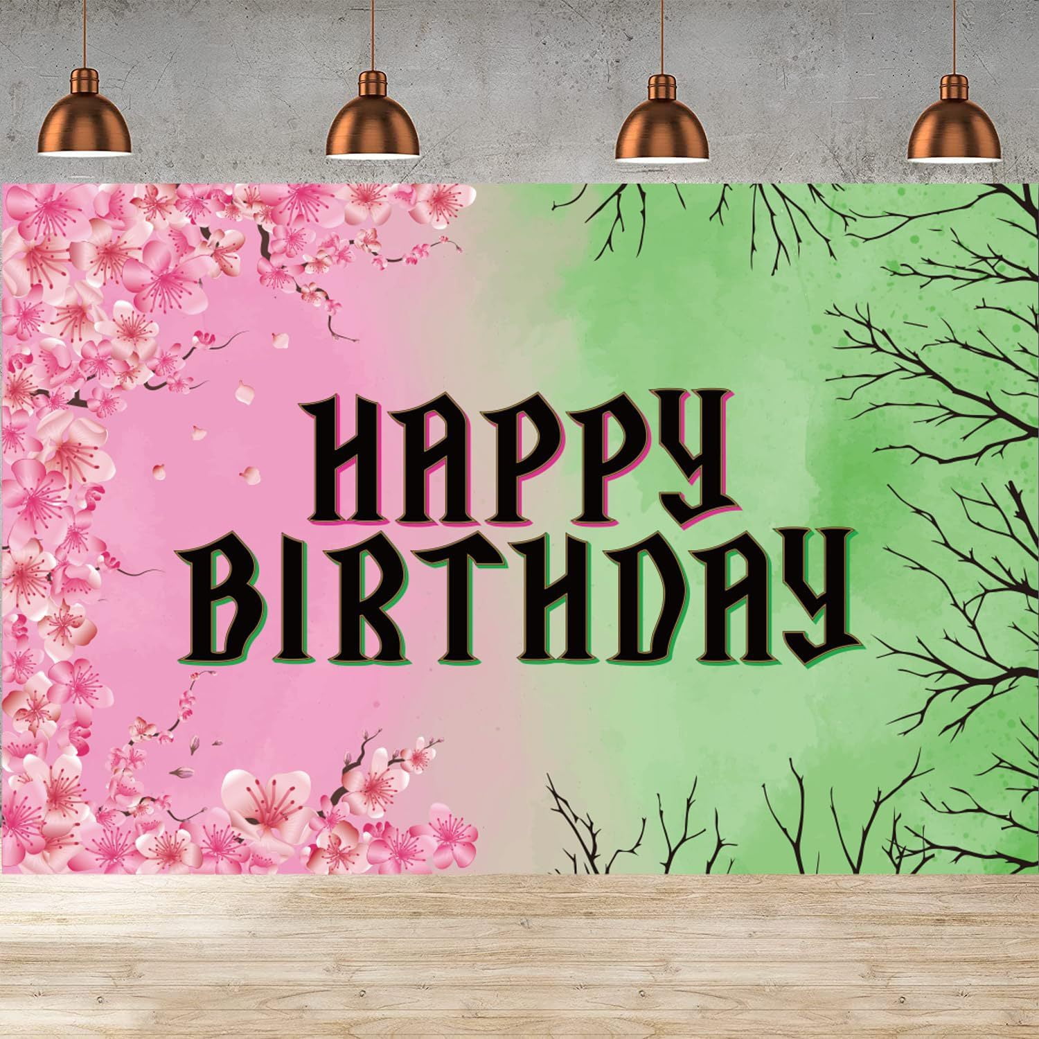 Witch Birthday Backdrop Pink and Green Party Decorations Magic Movie ...