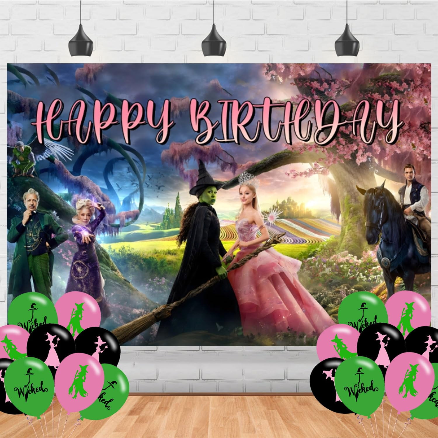 Witch Birthday Party Decorations XEF1 Banner Backdrop Fantasy Birthday ...