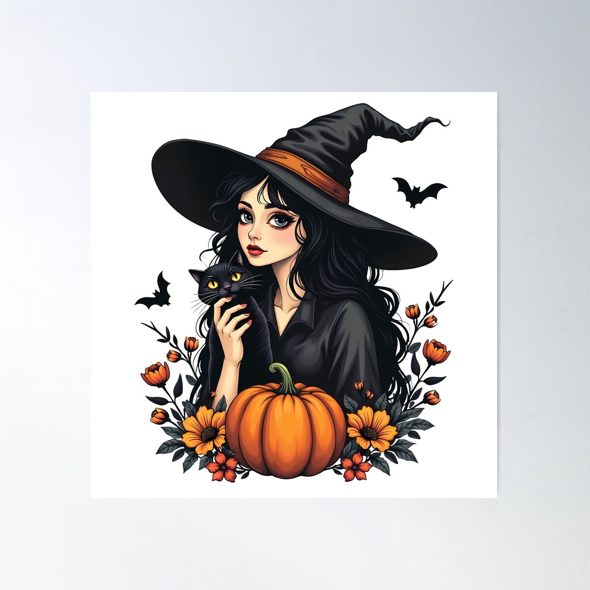 Witch Black Cat Lady - Vintage Witchcore Aesthetic Spooky Gothic Witchy ...