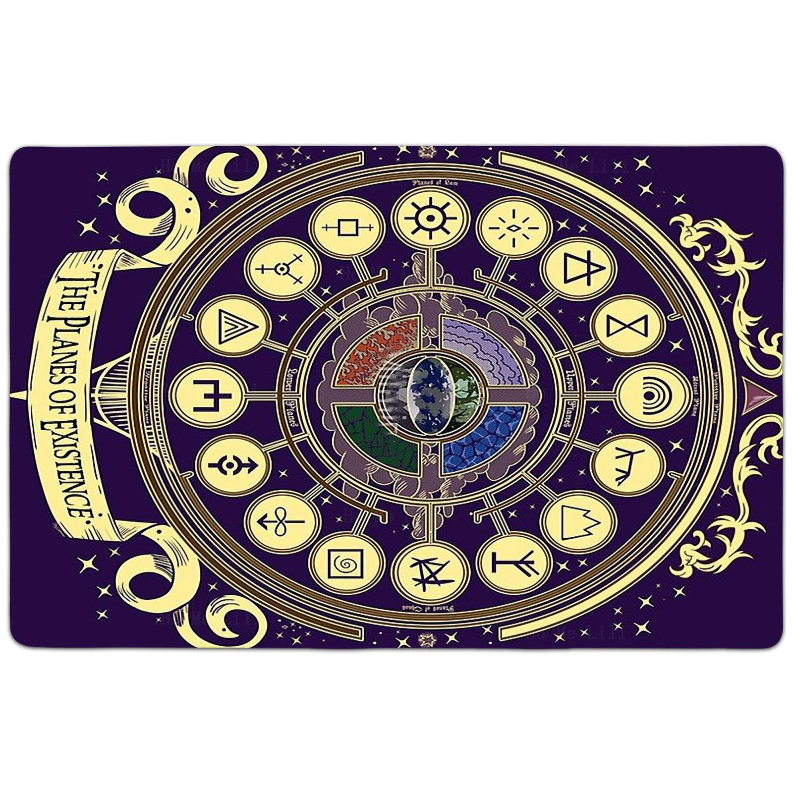 Witch Blessed Moon Star And Snake Stone The Planes Of Existence Gothic Flannel Carpet By Ho Me ...