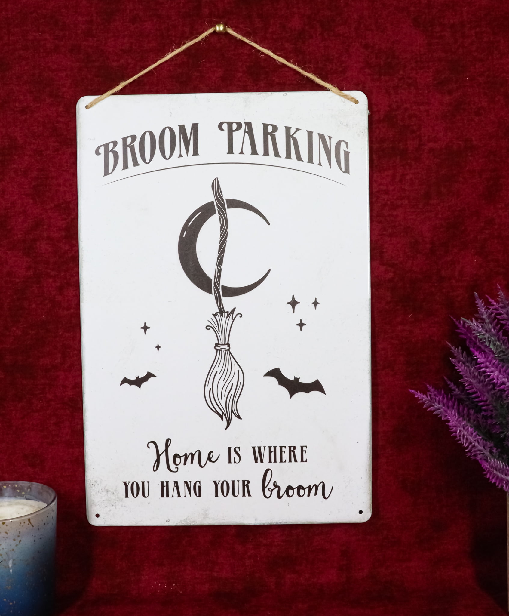 Witch Broom Parking Home is Where You Hang Your Broom Metal Wall Sign ...