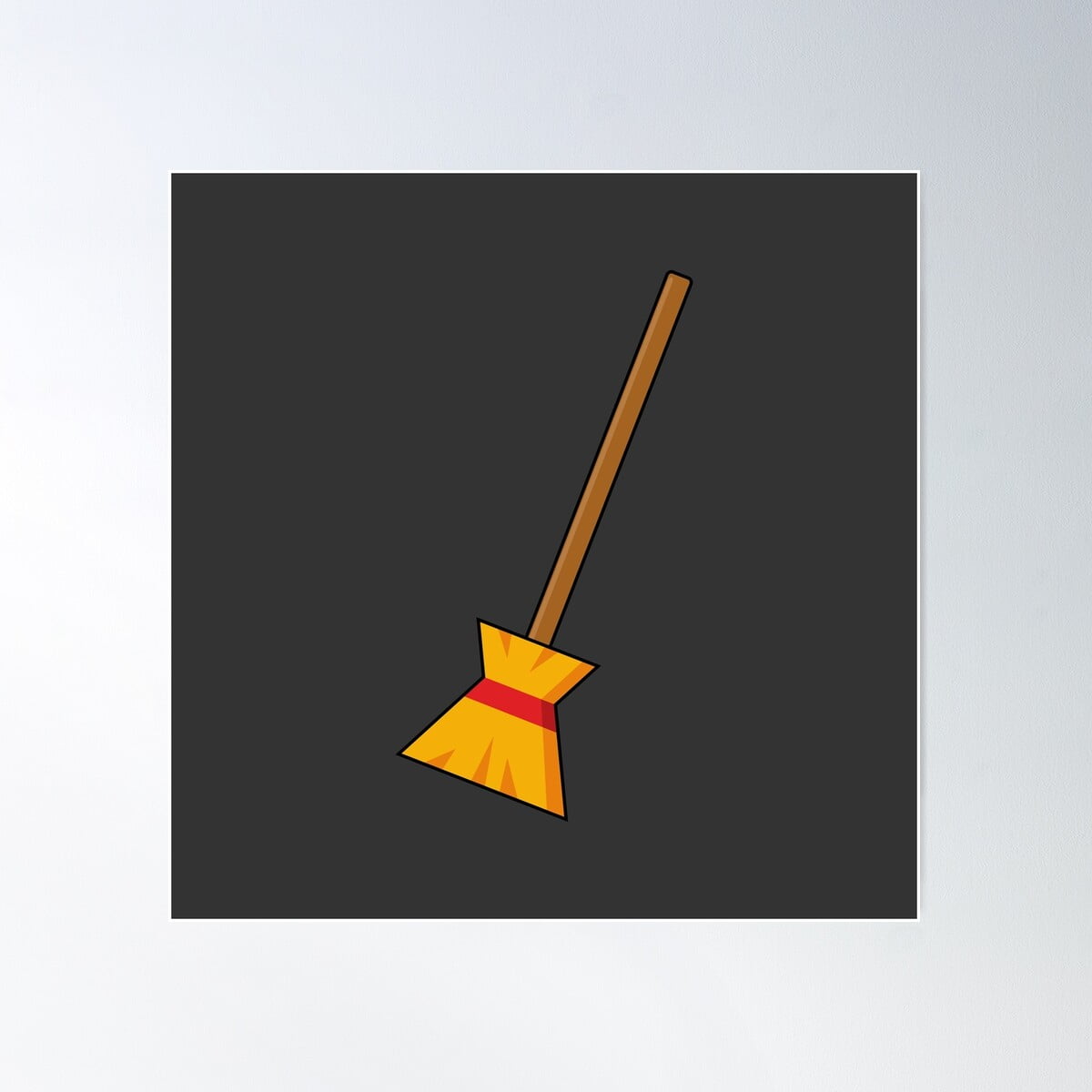 Witch Broom Poster Wall Art, Modern Wall Decor For Living Room Bedroom ...