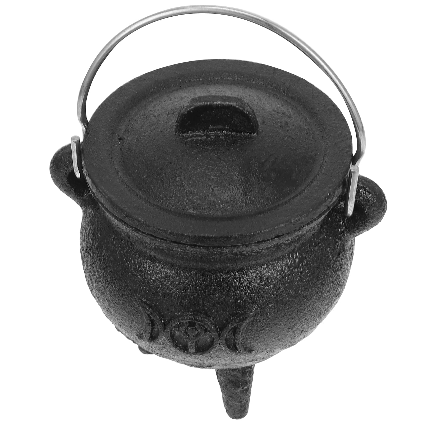 Witch Cauldrons and Cast Iron Cauldron with Lid for Desktop and Witch Pot Figurines with Small ...