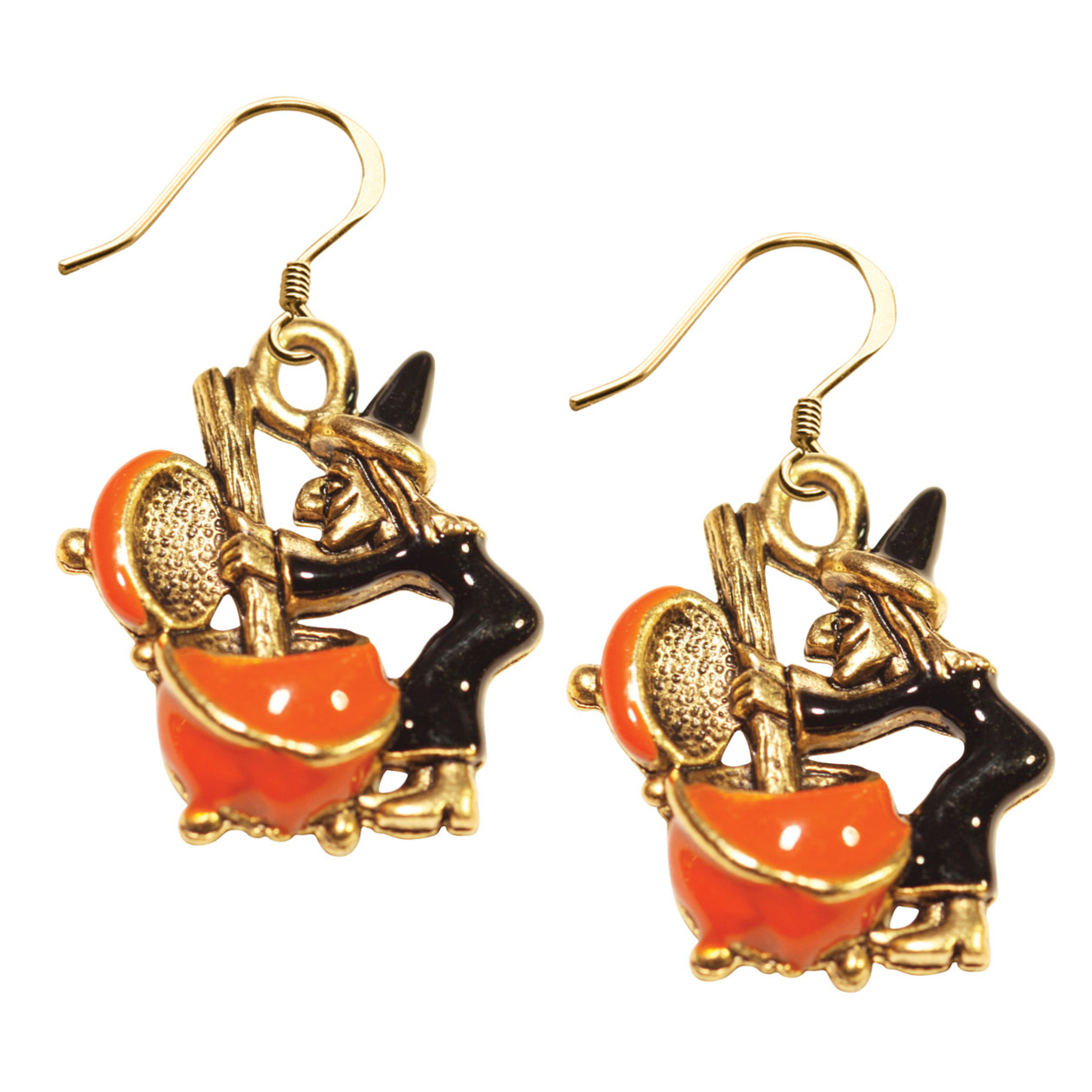 Witch Charm Earrings in Gold - Walmart.com