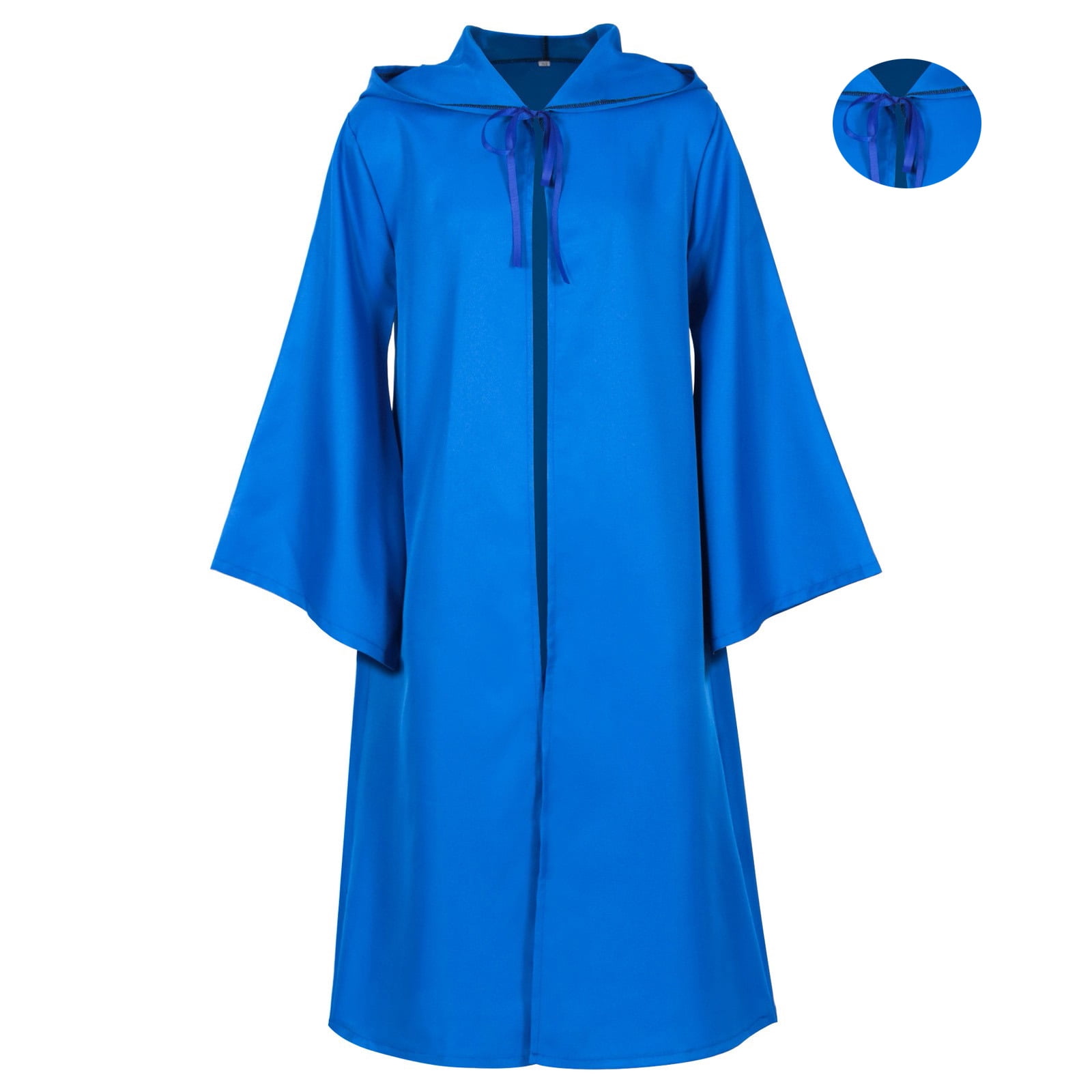 Witch Cloak Cape Renaissance Blue Cloak with Hood for Men and Women ...