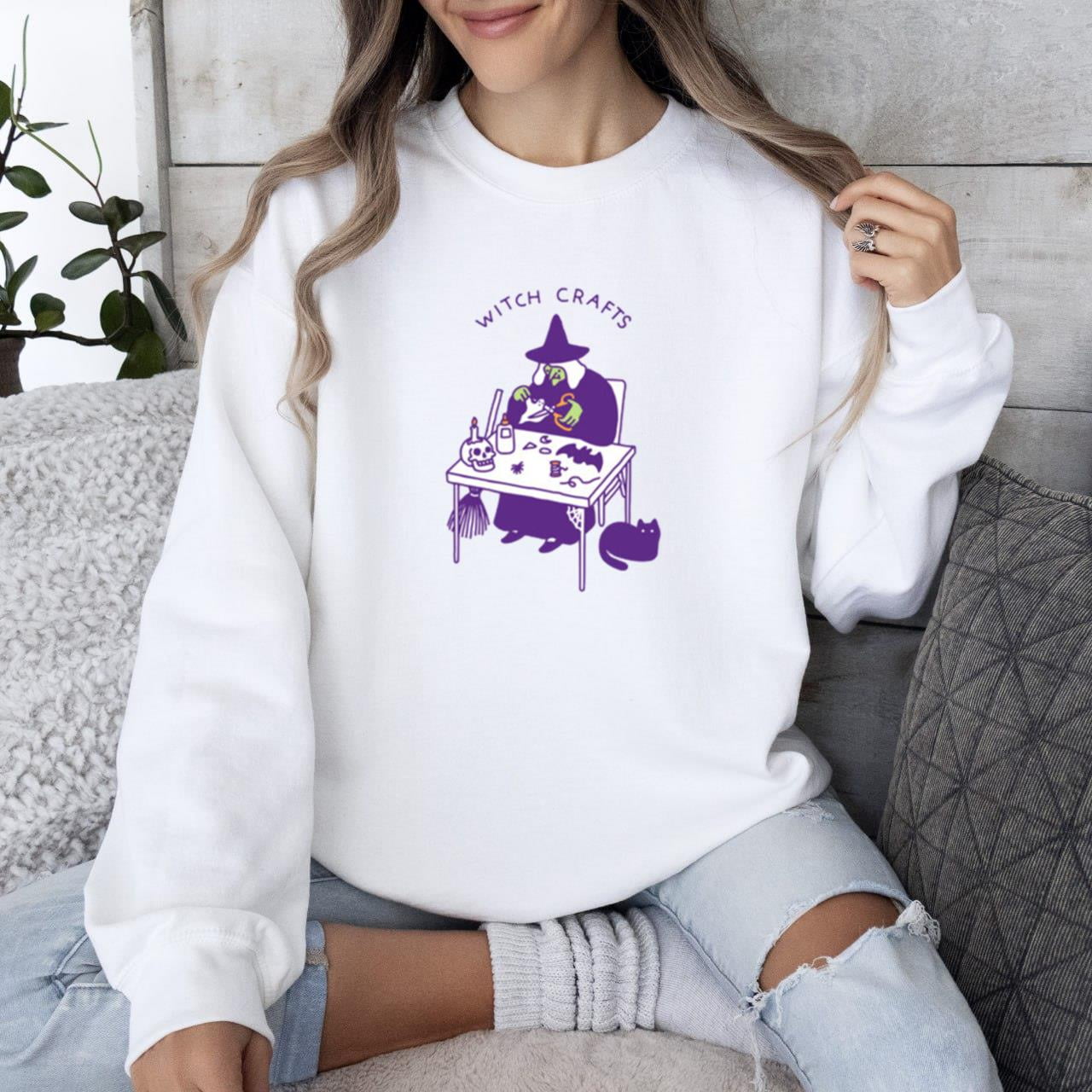 Witch Crafts Funny Halloween for Women Creepy Magic Themed Pun Graphic ...