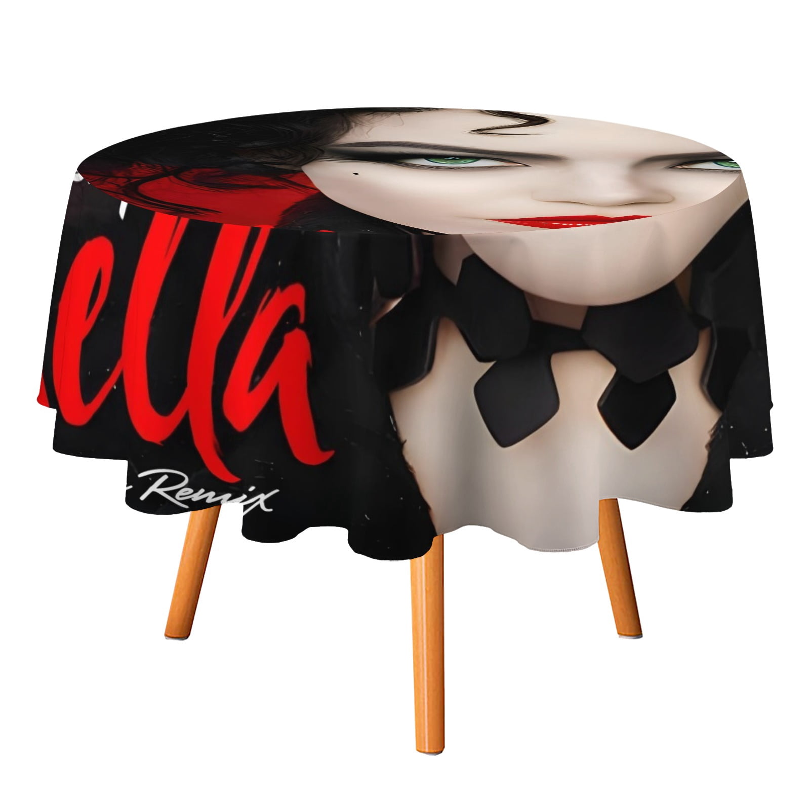 Witch Cruella-Theme Round tablecloth has an iconic print, fits most ...