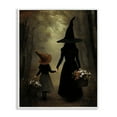 Witch & Daughter Mystical Forest White Framed Giclee Art, design by ...