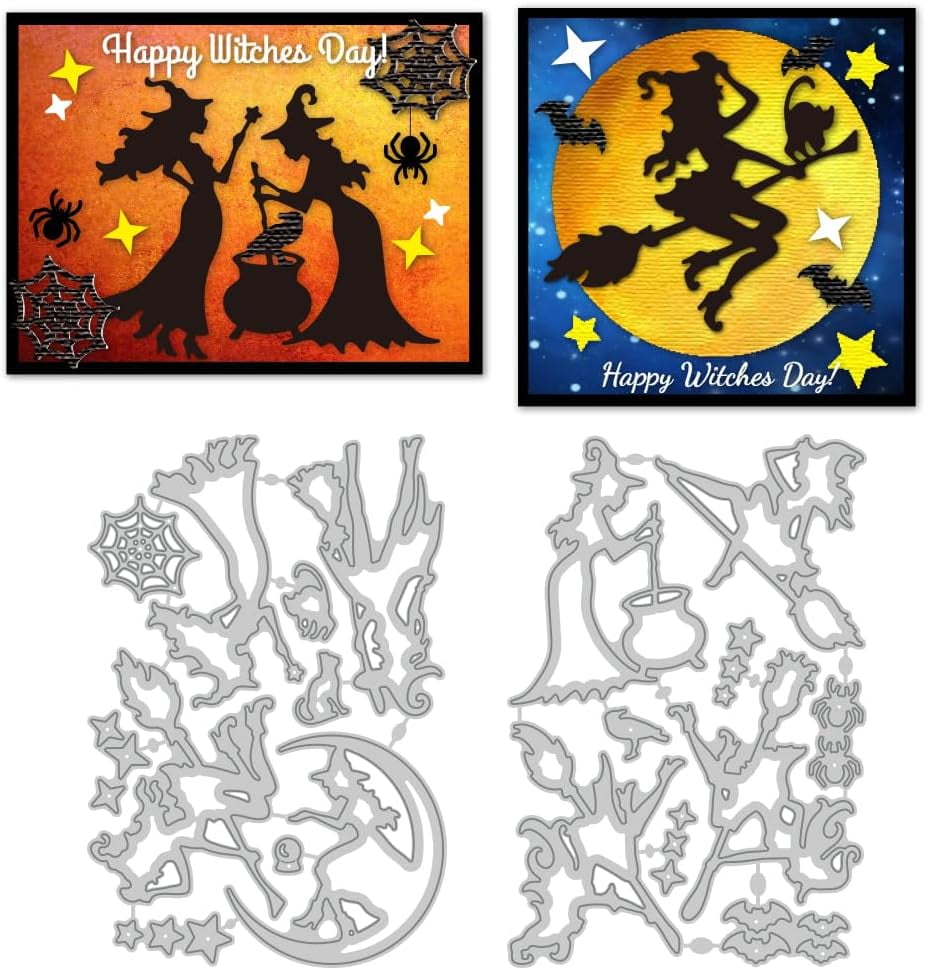 Witch Die Cuts Witches Festival Die Cutting Card Making Dies Carbon ...