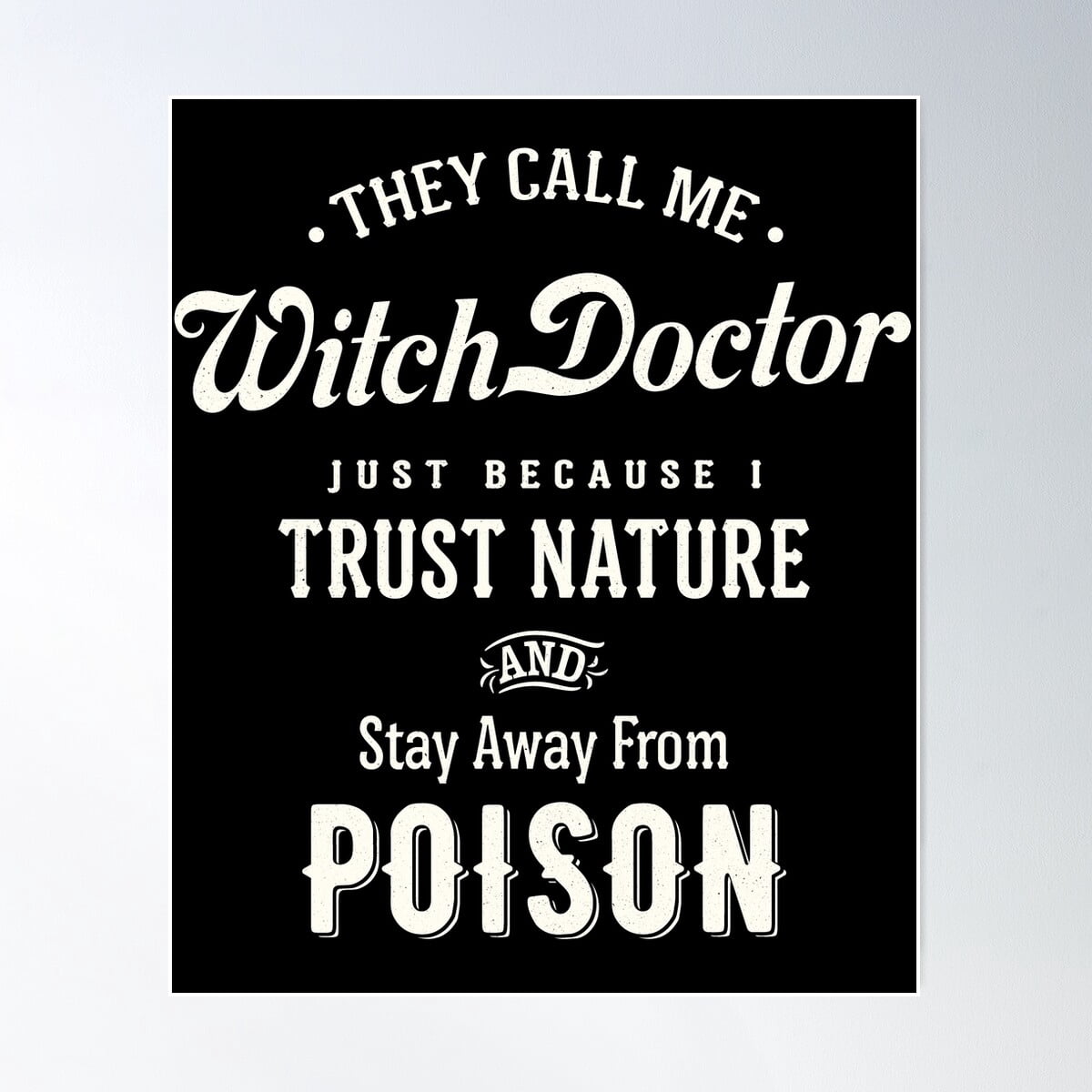 Witch Doctor | Funny Sarcastic Health & Spiritual Lifestyle Poster Wall ...