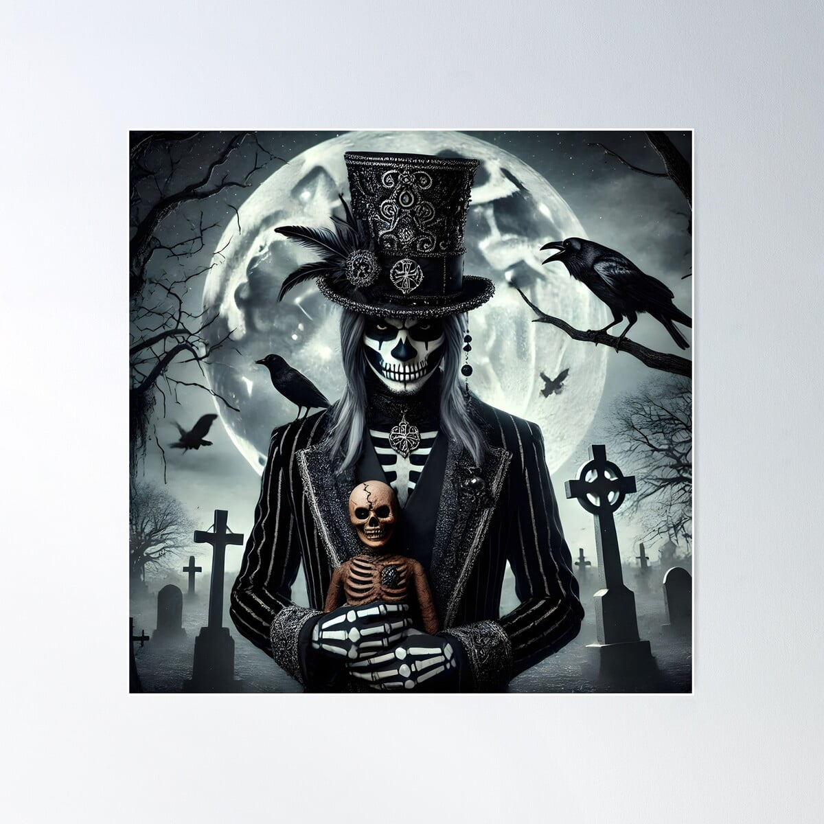 Witch Doctor With Voodoo Doll Poster Wall Art, Modern Wall Decor For ...