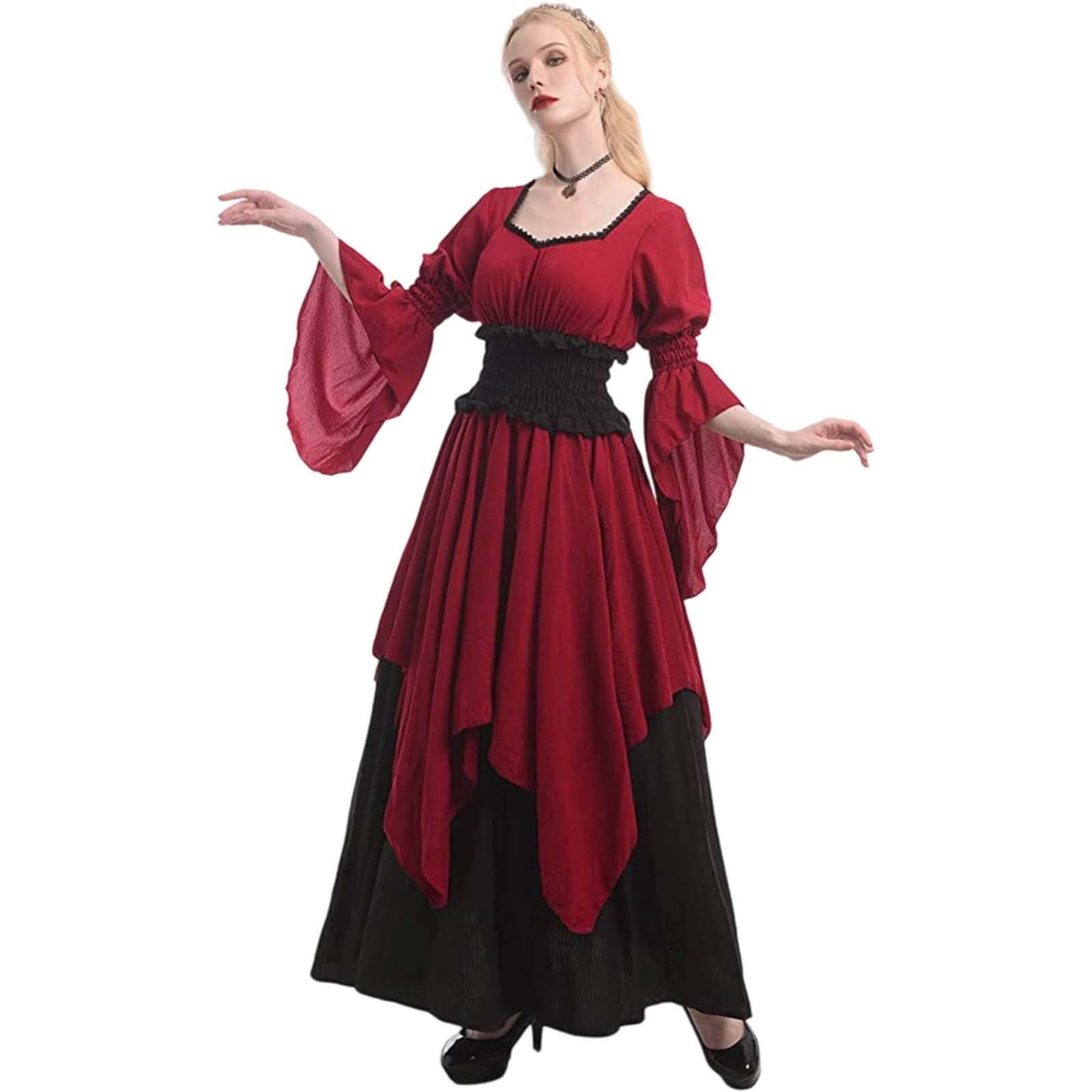 Witch Dress Gothic Elegant Court Dress Historical Role Play Outfit for ...