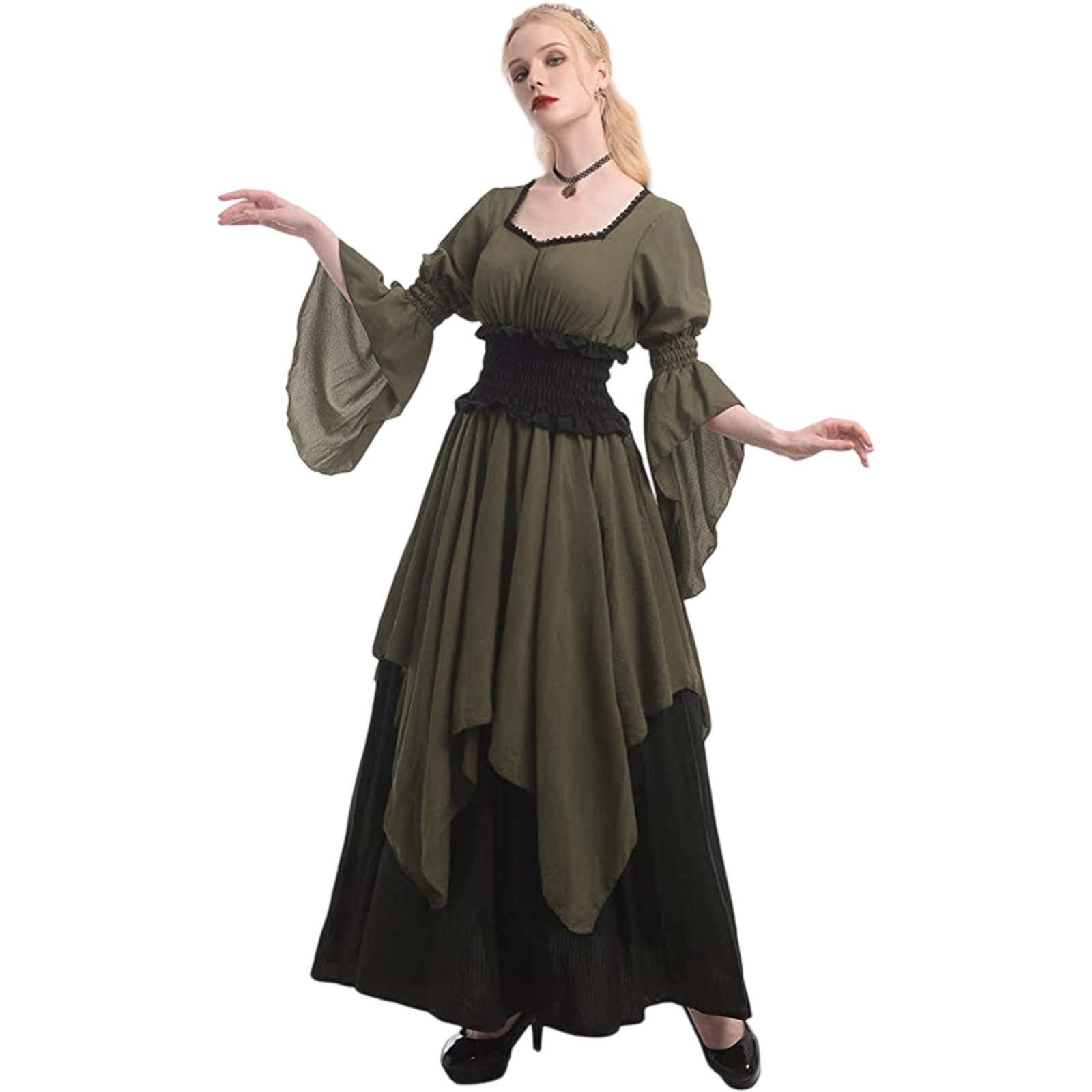 Witch Dress Gothic Elegant Court Dress Historical Role Play Outfit for ...