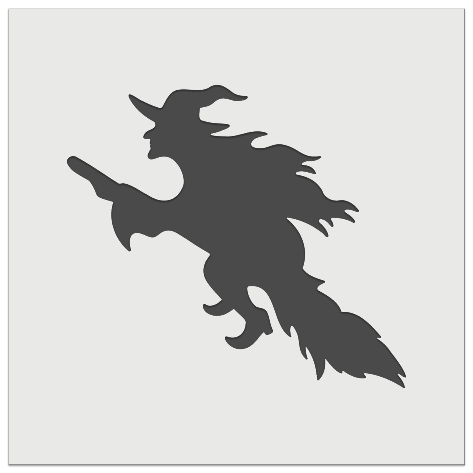 Witch Flying on a Broomstick Halloween DIY Cookie Wall Craft Stencil ...