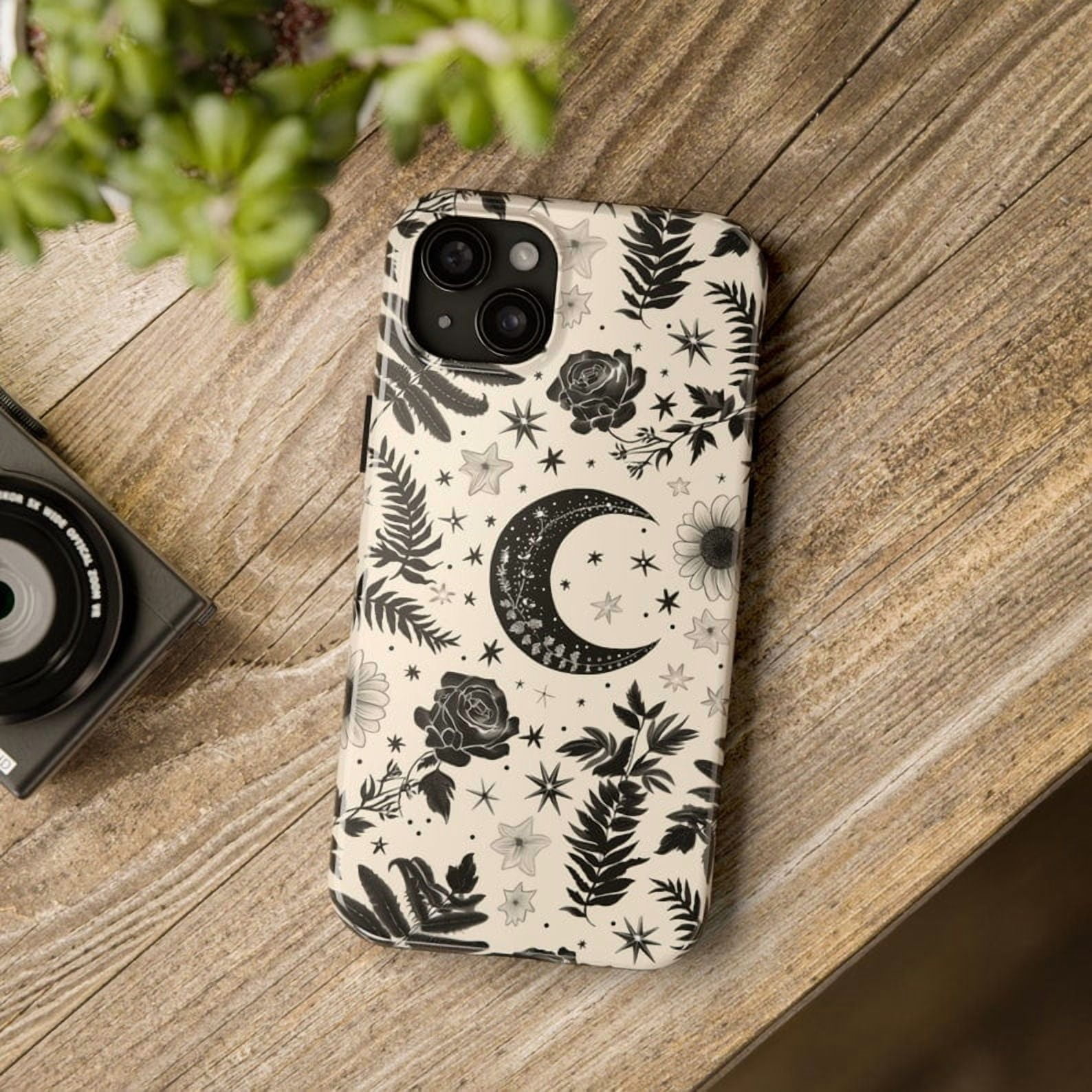 Witch Goth Raven Moon Phone Case for iPhone 11 12 13 14 15 16 17 Pro ...