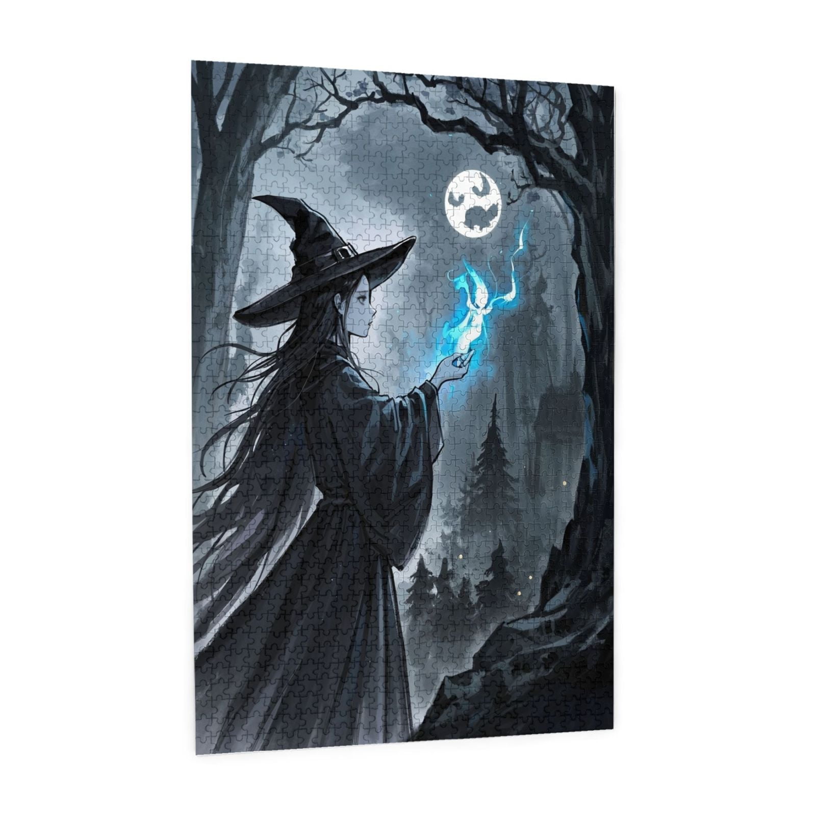 Witch Halloween Jigsaw Puzzles 1000 Pieces for Adults Sorceress Puzzle ...
