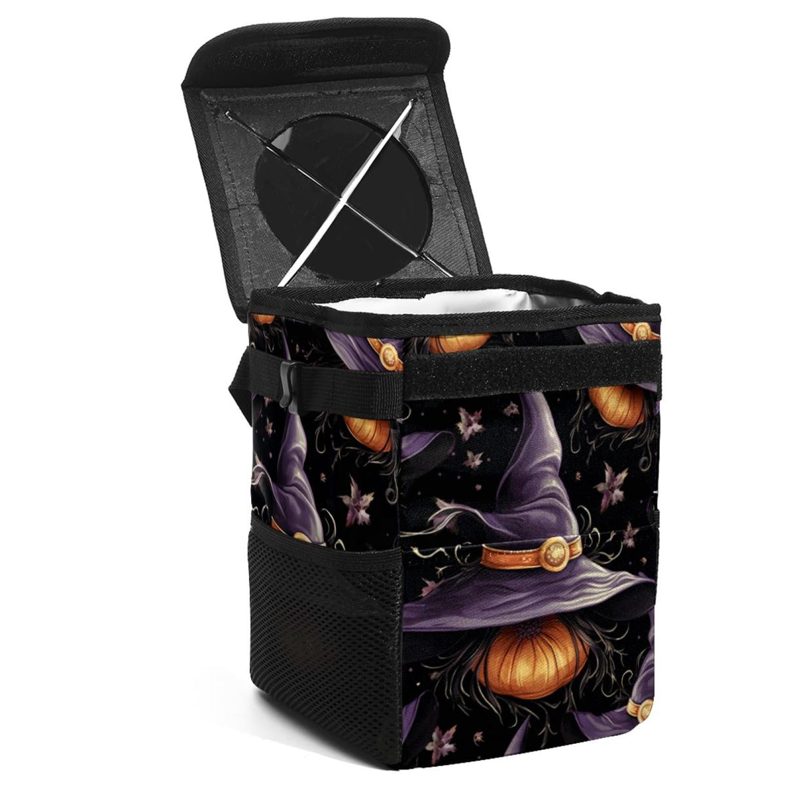 Witch Hat Foldable Car Trash Can with Lid, Leak-proof, Hanging Storage ...
