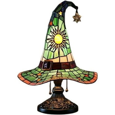 Glowing Halloween Witch Hat Night Light Hanging Decor with Mysterious ...