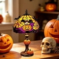 Witch Hat Lamp, Stained Witch Hat Lamp, Halloween Decor Table Lamp with ...