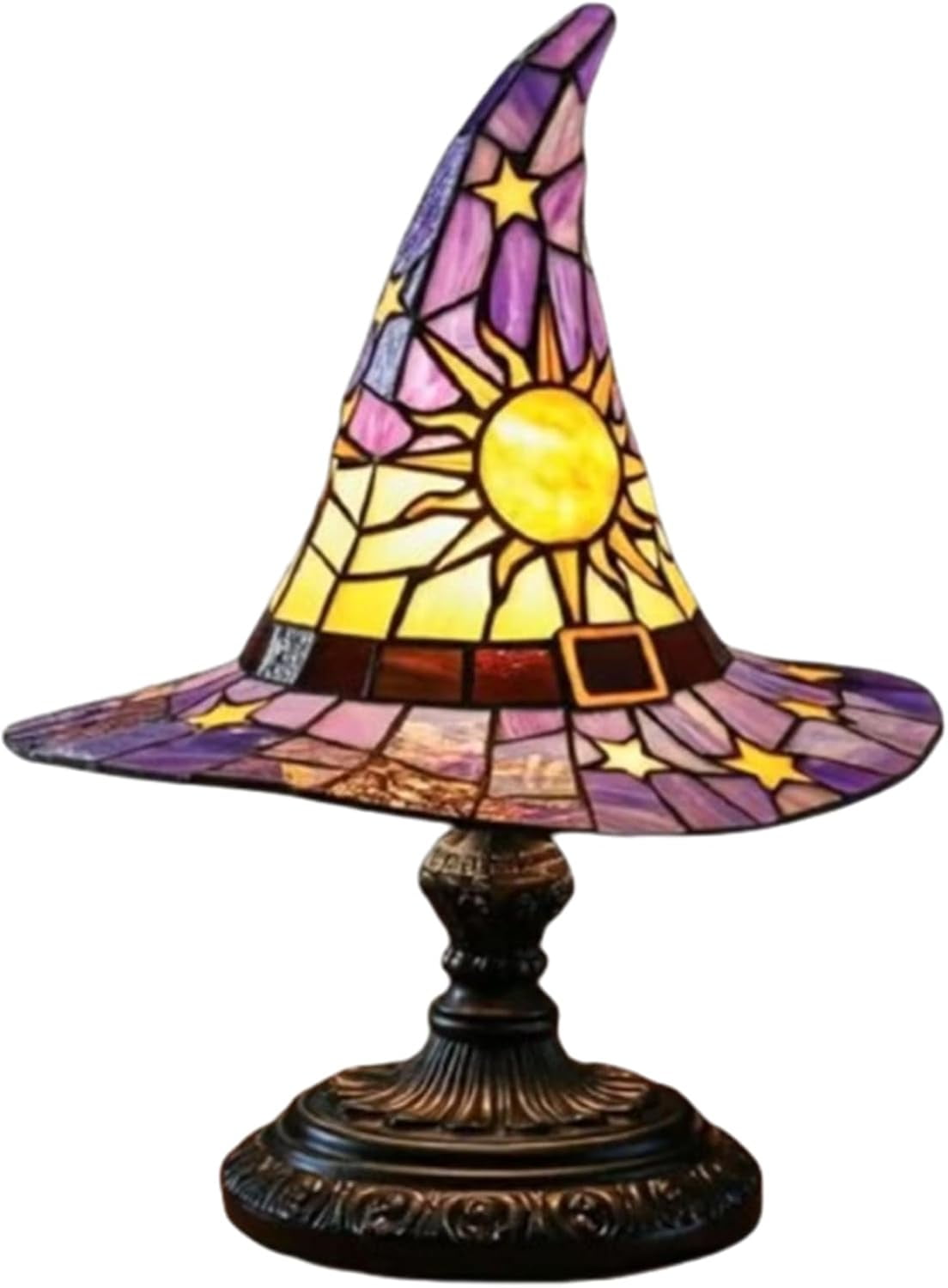 Witch Hat Lamps, 2025 Stained Glass Witch Hat Lamp with Mystical Charm ...