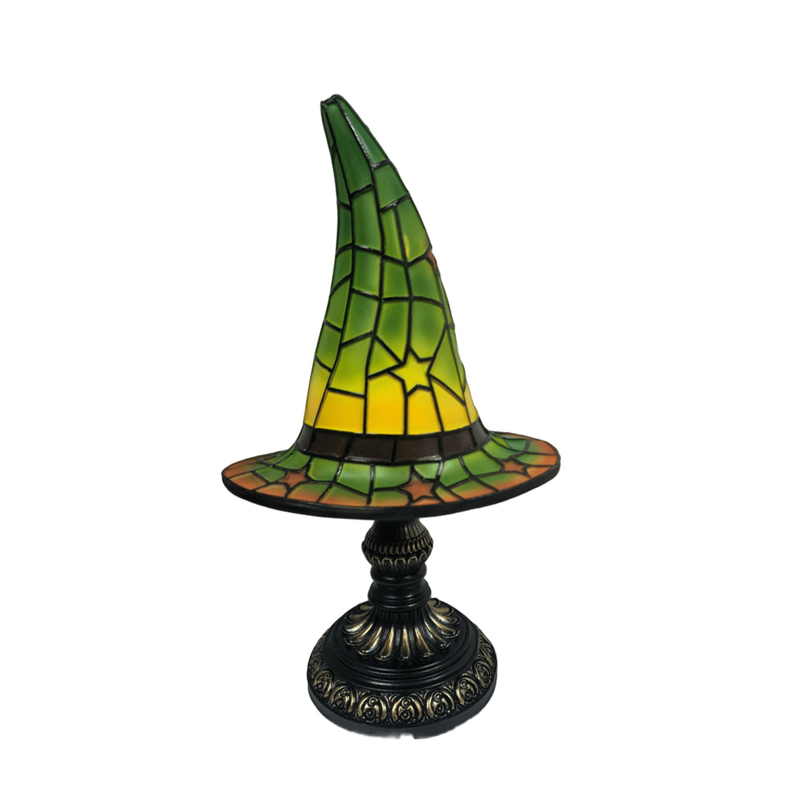 Witch Hat Lamps - Halloween Handcrafted Stained Resin Gothic Wizard Hat ...