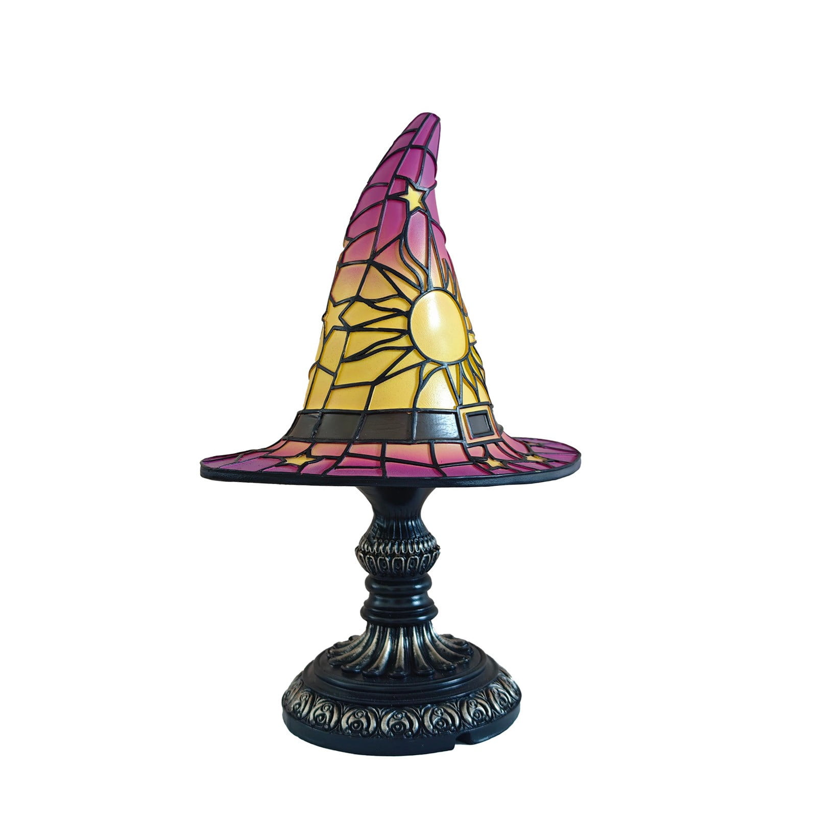 Witch Hat Lamps,Handcrafted Stained Glass Gothic Wizard Hat Lights ...