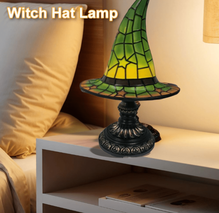Witch Hat Lamps,Handmade Witch Hat Lights, Small Wizard Spooky Fun Lamp ...
