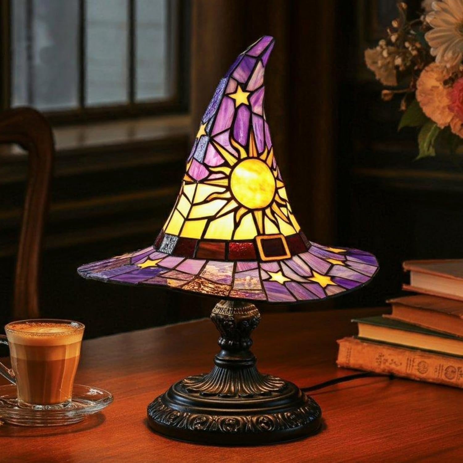 Witch Hat Lamps, Handmade Witch Hat Lights, Wizard Hat Shape Spooky Fun ...