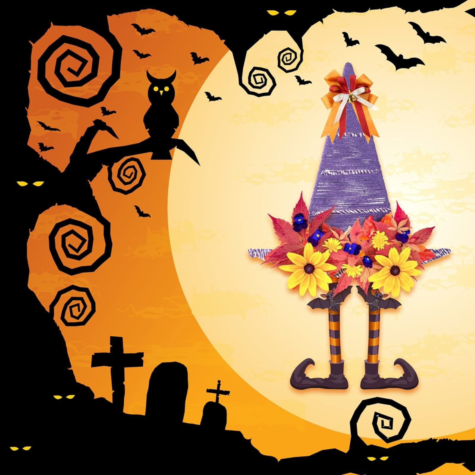 Witch Hat Metal Wreath Form Craft Project Decoration Pack of Two Forms ...